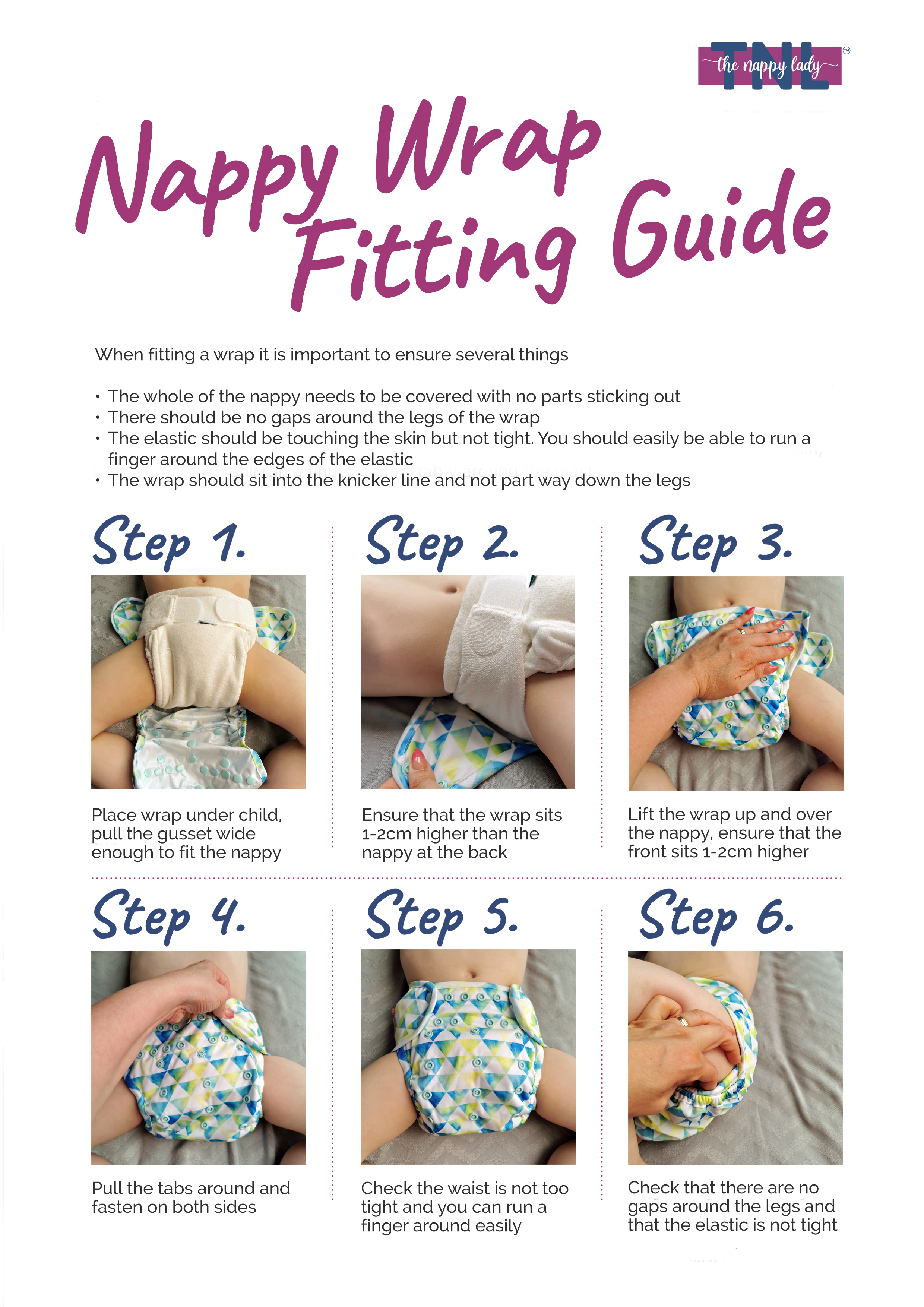 Nappy Fitting Guides for Nurseries & Childcare Providers