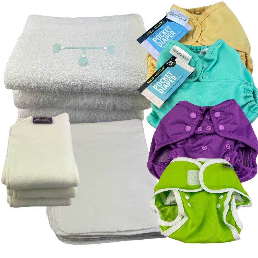 Real Nappies for London £70.00 Flats Nappy Kit - Nappy Lady
