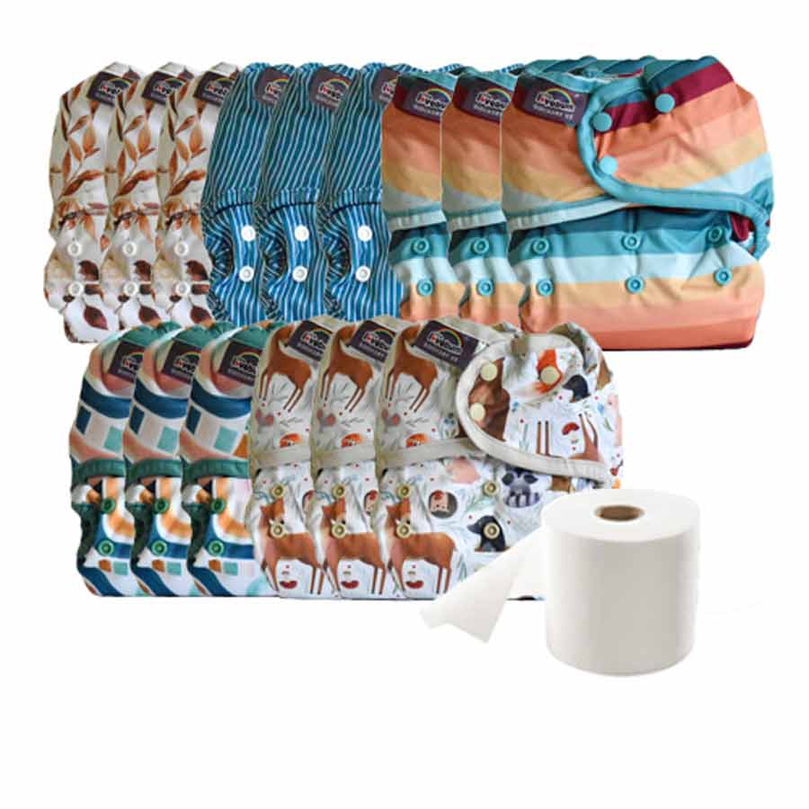 Little Lovebum Quickdry Day Reusable Nappy Kit: Nappy Lady