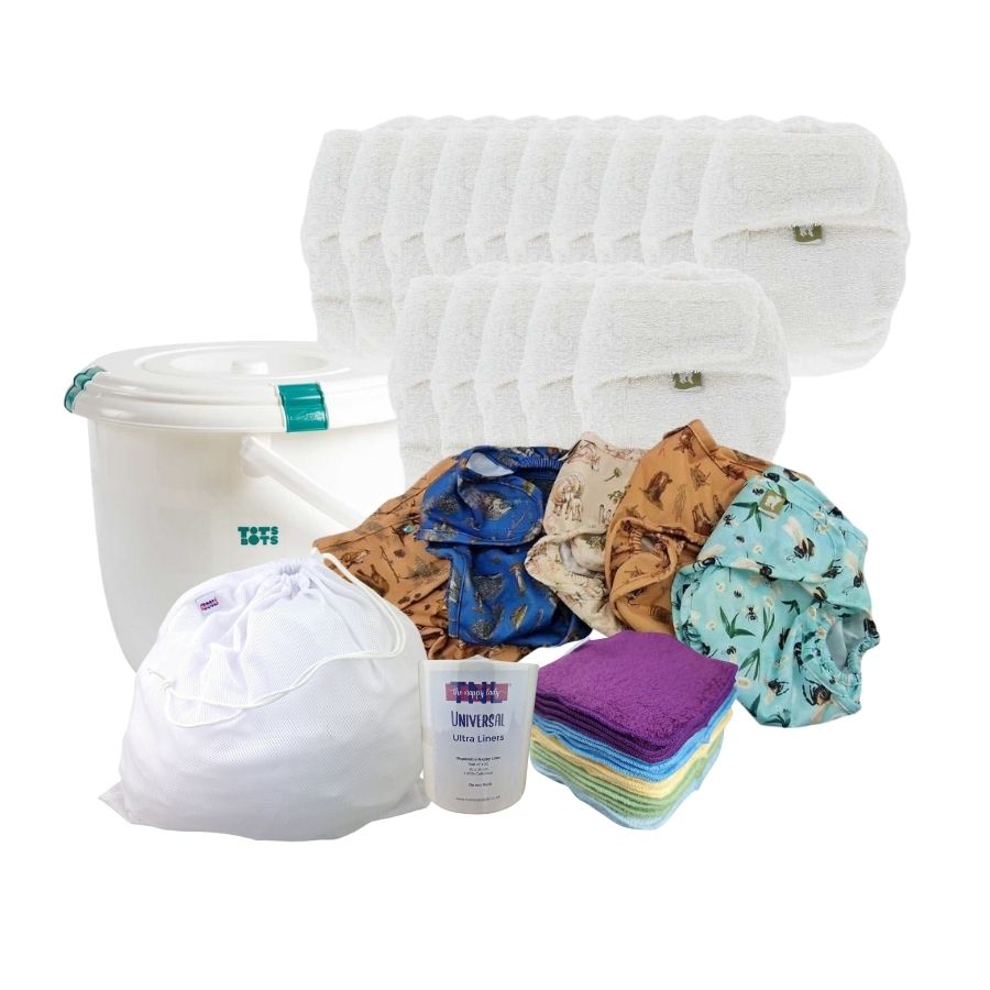 Little Lamb Bamboo Fitted Nappy Complete Kit - Nappy Lady