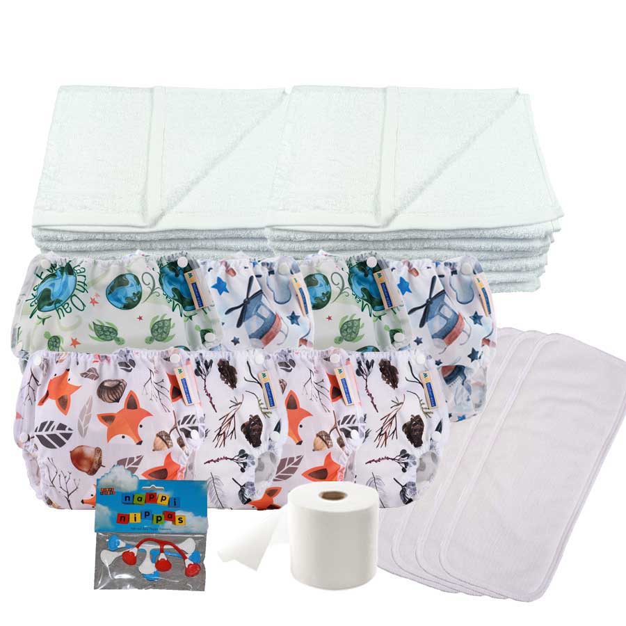 Premium Terry Square Complete Kit - The Nappy Lady
