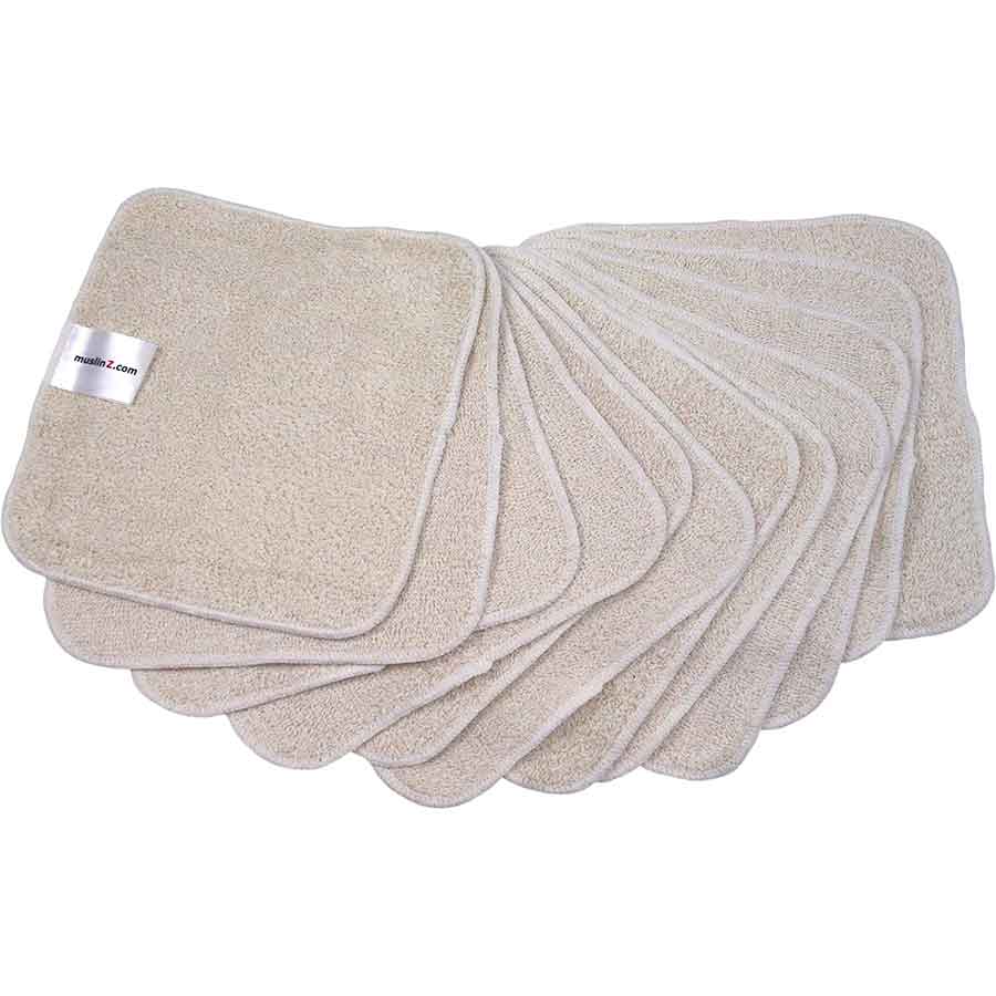 MuslinZ Bamboo Cotton Reusable Wipes - The Nappy Lady