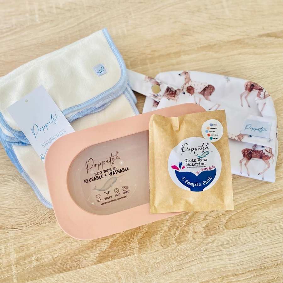 Poppets Poco Reusable Wipes Starter Kit: The Nappy Lady