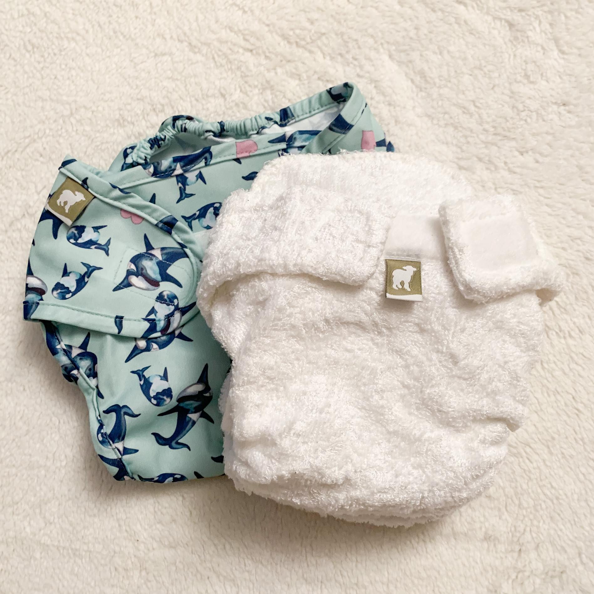 Little Lamb Waterproof Nappy Wraps - The Nappy Lady