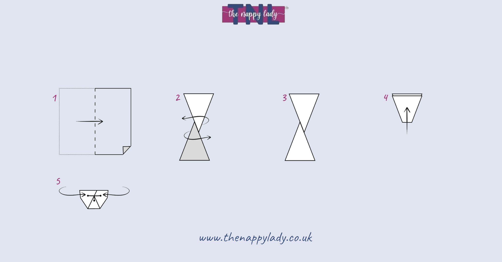 Folding Prefold Reusable Nappies by The Nappy Lady