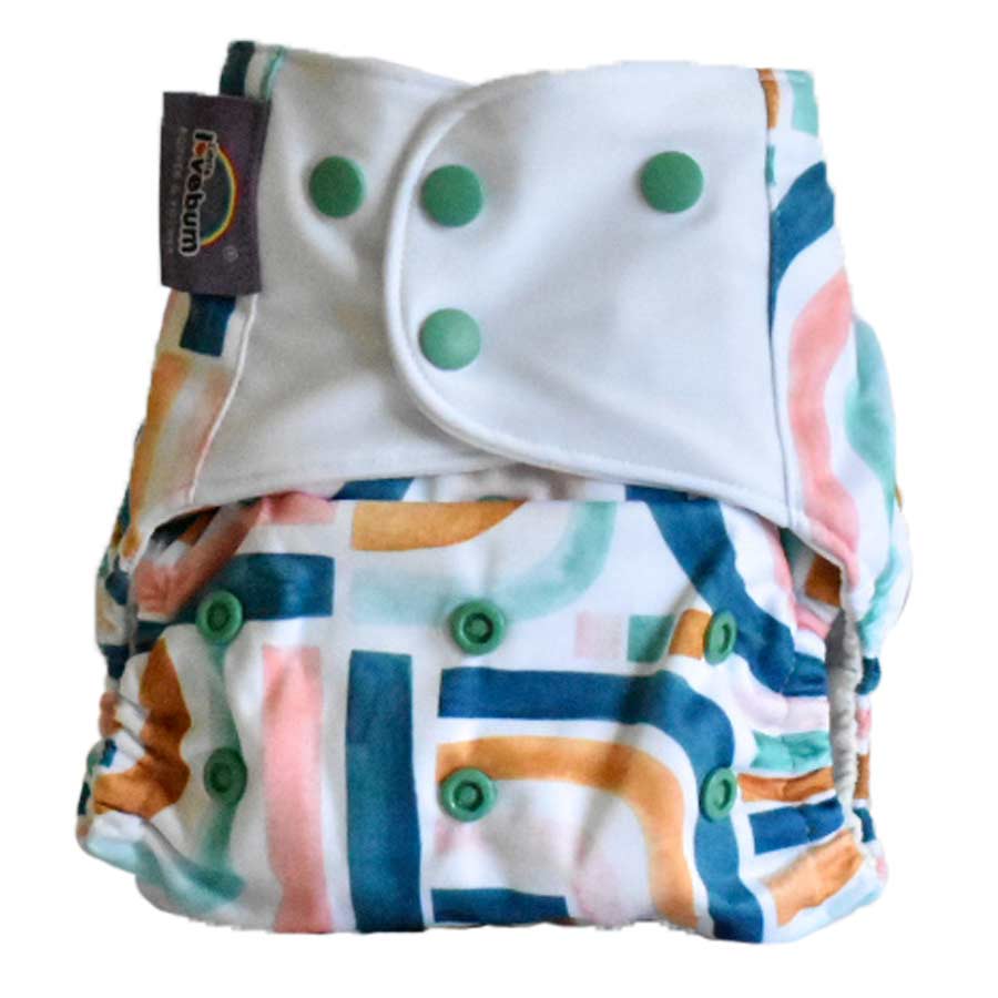 Little Lovebum Popper & Pocket | All In Two & Pocket Nappy Combination