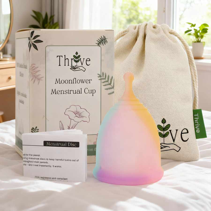 Moonflower Menstrual Cup By Thrive - The Nappy Lady