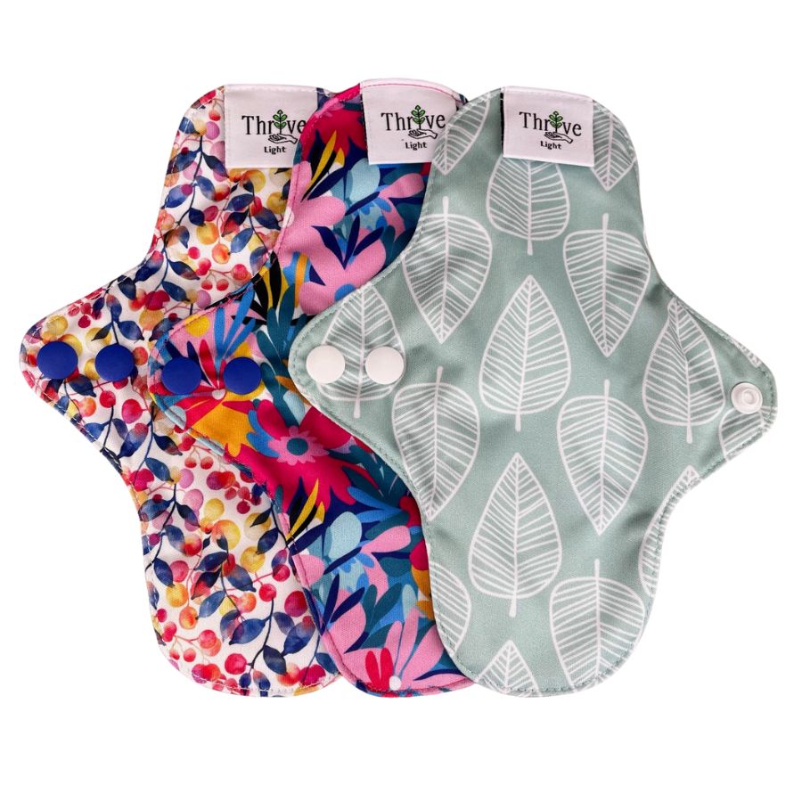 Seaweed Topped Reusable Menstrual Pads By Thrive - The Nappy Lady